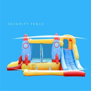 Children's Inflatable Castle Rocket Jumping Bed Indoornd Outdoor Children's Trampoline Household Playground Toys