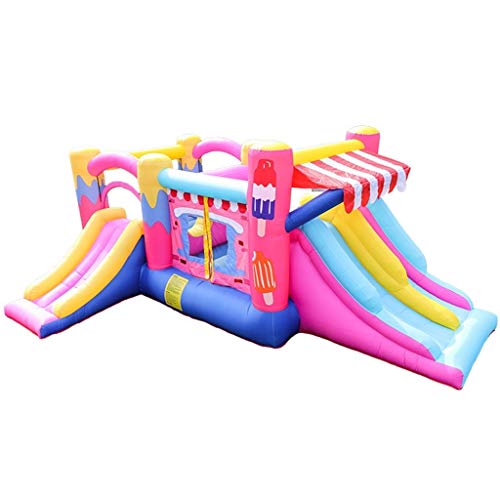 Inflatable Castle,Outdoor Trampoline Castle Children's Playground Children's Fitness Equipment Best Gift for Your Child,Colors,520 * 272 * 202cm