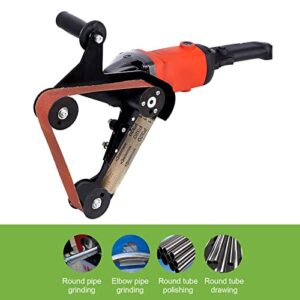 DIY Mini Belt Sander, 360 Degree Accurate Guidance Reduce Friction Coefficient Wear Resistant Safe Tube Belt Sander Forging for Plastic (M14)