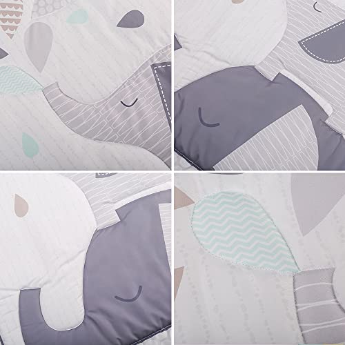 4Pcs Crib Bumpers Padded Crib Liner for Boys Girls, Breathable Baby Crib Bumper Pads for Toddler Inside Crib, Safe Crib Bumper Cushion Mesh Crib Liner Soft Cotton Crib Padding Bumper Crib Covers