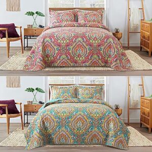 twinrun 2 quilt sets king size,lightweight quilted bedspread set+boho king quilt bedding set