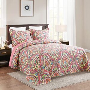 TWINRUN 2 Quilt Sets King Size,Lightweight Quilted Bedspread Set+Boho King Quilt Bedding Set