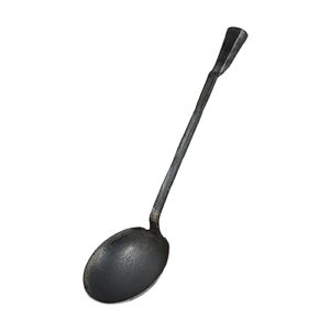 ganazono forged iron spoon mini scoop potting scoop garden tractor scoop multitools vegetable planting tools high carbon steel spoon cultivation feeding spoon forging dark grey bath salt