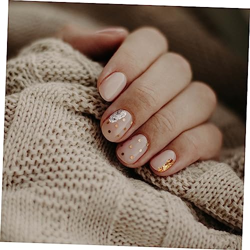 SEWOART 1 Set Gold Foil Paper Scraps Glitter Stickers Appliques Embellishments Stickers for Nails Gold Foil Flakes for Crafts Glittering Foil Flakes Nail Accessories for Foil Transfer Face