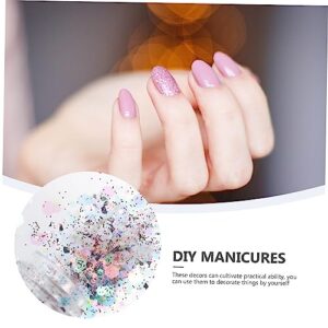 FRCOLOR 12 Glitter Powder Flash Suit Face Glitter Stickers Nail Sets Sparkly Fingertip Decal Sparkle Nail Sequin The Pet Brown Sequins Accessory Manicure Sticker Nail Shining Pieces