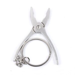 tujoba pincers， 1pc keychain pocket mini pliers keyring keychain metal adjustable mini vise tool ornament accessories pliers hand tools