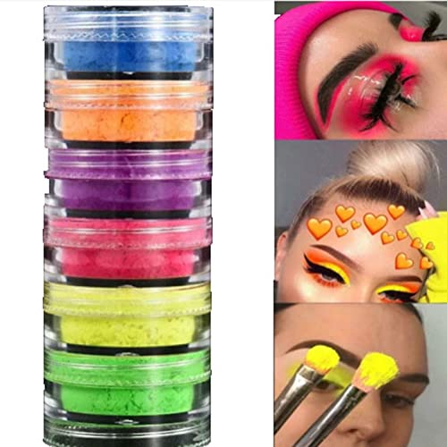 Pigment Body Powder Color Glow Powder Fluorescent Glitter Pearl High Gloss Nail Powder Powder Nail Pigment For Body And Craft Kids Face Paints