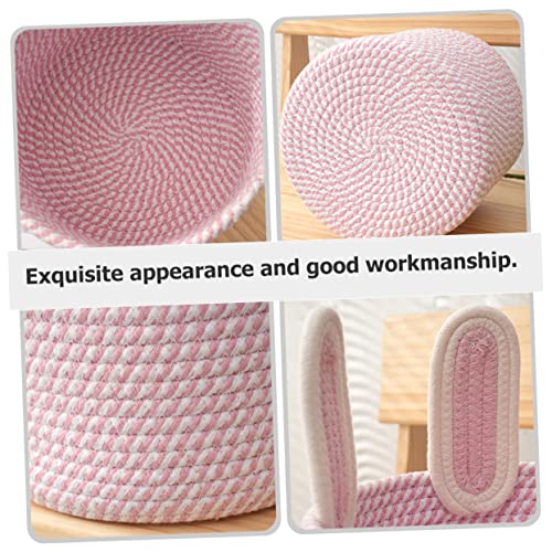 Alasum Rabbit Ear Storage Basket Woven Hamper Basket for Clothes Basket for Toys Sundries Basket Blanket Jute Rope Basket Clothes Table Storage Box Storage Organizer for Toy Home Basket