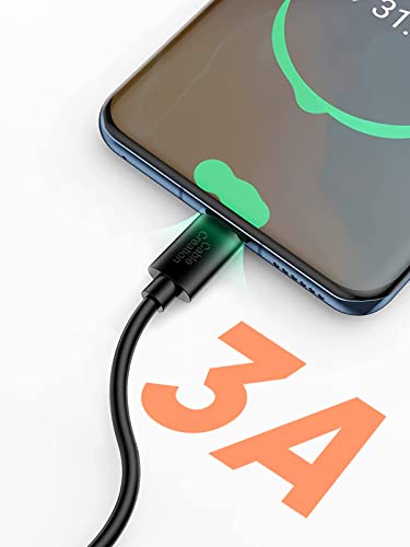 CableCreation Short USB to USB C 0.5FT USB A to USB C 3A Fast Charging Cable 480Mbps for Power Bank Galaxy S23 S23+ S22 S21 S20/MacBook, Pixel, 15cm Black