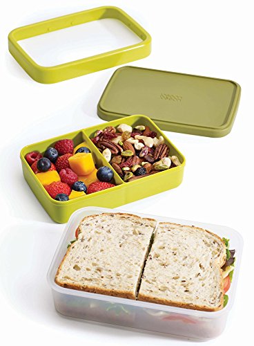 Joseph Joseph 81031 GoEat Compact 2-in-1 Lunch Box, Green