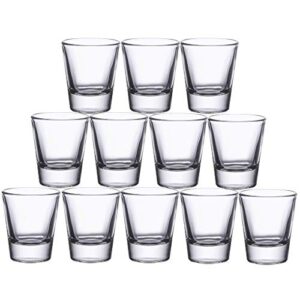 gmark 1.5-ounce heavy base shot glass set, whiskey shot glass 12-pack gm2011