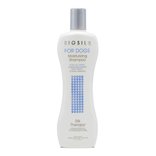 BioSilk for Dogs Silk Therapy Moisturizing Shampoo | Best Moisturizing Shampoo for All Dogs and Dogs With Dry, Itchy, or Sensitive Skin | 12 Oz Dog Shampoo