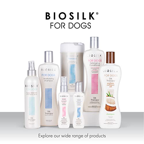 BioSilk for Dogs Silk Therapy Moisturizing Shampoo | Best Moisturizing Shampoo for All Dogs and Dogs With Dry, Itchy, or Sensitive Skin | 12 Oz Dog Shampoo