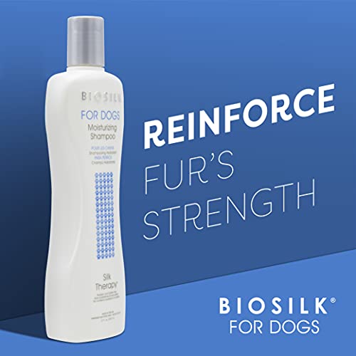 BioSilk for Dogs Silk Therapy Moisturizing Shampoo | Best Moisturizing Shampoo for All Dogs and Dogs With Dry, Itchy, or Sensitive Skin | 12 Oz Dog Shampoo