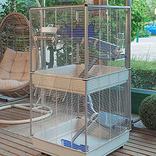 Ferplast Ferret Tower Two-Story Ferret Cage | XXL| Ferret Cage Measures 29.5L x 31.5W x 63.4H - Inches