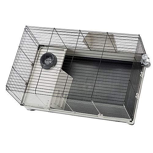 Ferplast Krolik Green Rabbit Cage Deluxe | Rabbit Cage Includes All Accessories & Measures 39.4L x 23.6W x 19.7H & Includes All Accessories | 1-Year Manufacturer's Warranty