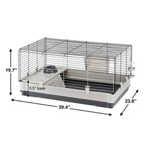 Ferplast Krolik Green Rabbit Cage Deluxe | Rabbit Cage Includes All Accessories & Measures 39.4L x 23.6W x 19.7H & Includes All Accessories | 1-Year Manufacturer's Warranty