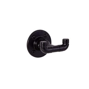 design house 580688 kimball double robe hook, satin black