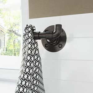 Design House 580688 Kimball Double Robe Hook, Satin Black