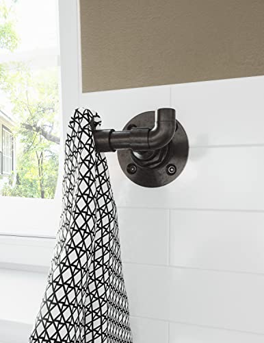 Design House 580688 Kimball Double Robe Hook, Satin Black