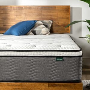 zinus 12 inch support plus pocket spring hybrid mattress / extra firm feel / heavier coils for durable support / pocket innersprings for motion isolation / mattress-in-a-box, full