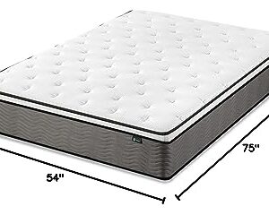 ZINUS 12 Inch Support Plus Pocket Spring Hybrid Mattress / Extra Firm Feel / Heavier Coils for Durable Support / Pocket Innersprings for Motion Isolation / Mattress-in-a-Box, Full