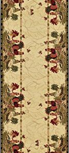 Unique Loom Barnyard Collection Area Rug - Farm (2' 7" x 10' Runner, Cream/ Black)