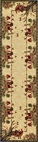 Unique Loom Barnyard Collection Area Rug - Farm (2' 7" x 10' Runner, Cream/ Black)