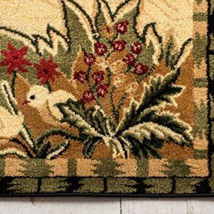 Unique Loom Barnyard Collection Area Rug - Farm (2' 7" x 10' Runner, Cream/ Black)