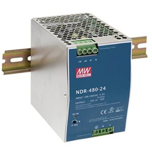 mean well industrial din rail power supply with pfc, 48 volt 10 amp 480 watt - ndr-480-48