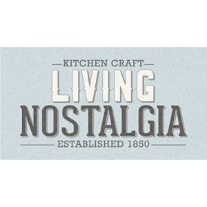 KitchenCraft Living Nostalgia Deep Enamel Serving Tray, White/Grey, 36 cm (14 inch)