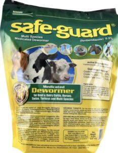 safe-guard 0.5% pellets 1 lb bag for use in horses, swine, cows, zoo and wildlife animals