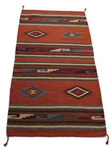 onyx arrow southwest décor area rug, 32 x 64 inches, diamond dust rust