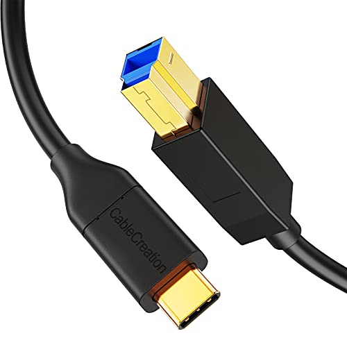 CableCreation USB 3.1 C to USB B Cable 4FT, USB Printer Cable USB B to C 10Gbps for Thunderbolt 3 Host MacBook Pro Air USB B Printer, External Hard Drive, Docking Station, Scanner, 1.2M Black