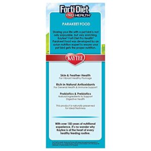 Kaytee Forti-Diet Pro Health Parakeet Pet Bird Food, 4 Pound