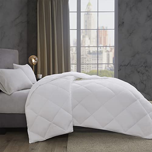 Sleep Philosophy Thinsulate Fibers 3M Scotchgard Moisture Wicking Down Alternative Comforter with 300TC Cotton Sateen Cover, Full/Queen, White