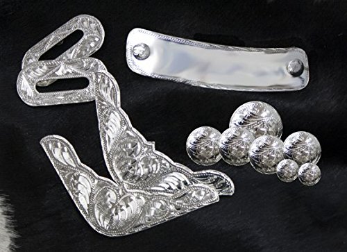 12 Piece Engraved Silver Trim Kit Saddle Silver Set Includes Necessary Hardware for Installation