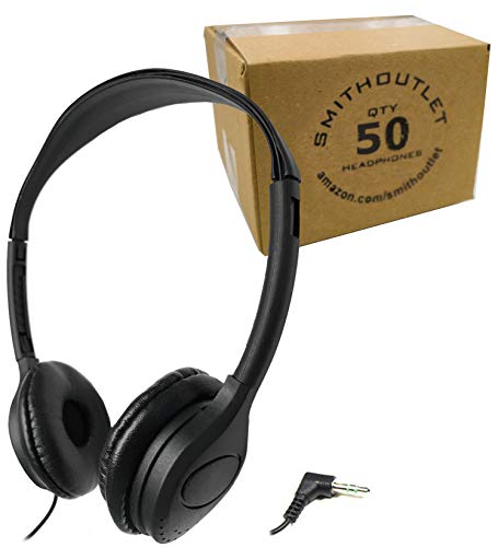 SmithOutlet 50 Pack Over The Head Low Cost Headphones in Bulk