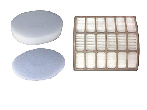 LifeSupplyUSA HEPA Foam and Felt Filter Kit Compatible with Shark Navigator Professional NV60 NV70 NV71 NV80 NV90 NV95 UV420 Vacuum Cleaners, XFF80 & XHF80