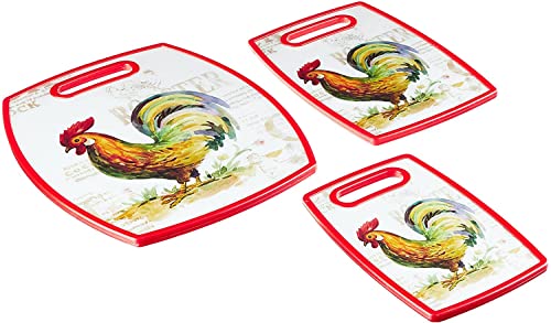 Cuisinart CCB-3PCROS 3-Piece Rooster Cutting Board Collection