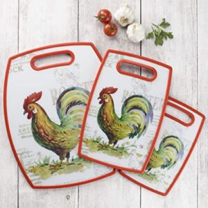 Cuisinart CCB-3PCROS 3-Piece Rooster Cutting Board Collection