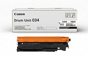 canon genuine drum cartridge 034 black (9458b001), 1-pack, for canon color imageclass mf810cdn, mf820cdn laser printer