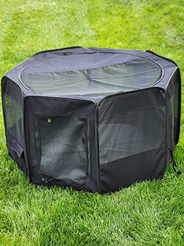 Portable Pet Playpen 45 * 45 * 22" Premium Large Size Puppy Kennel - Best for Small and Medium Size Dogs and Cats - Simple Folding Design for Easy Storage