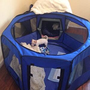 Portable Pet Playpen 45 * 45 * 22" Premium Large Size Puppy Kennel - Best for Small and Medium Size Dogs and Cats - Simple Folding Design for Easy Storage