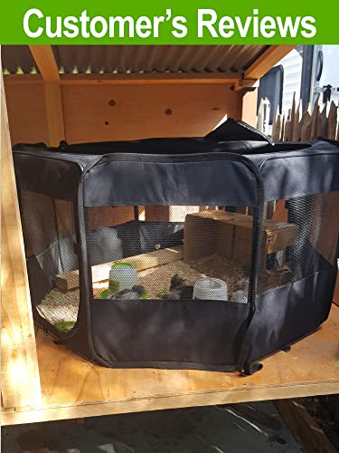 Portable Pet Playpen 45 * 45 * 22" Premium Large Size Puppy Kennel - Best for Small and Medium Size Dogs and Cats - Simple Folding Design for Easy Storage