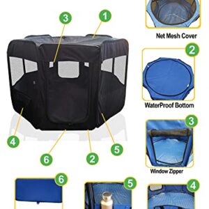 Portable Pet Playpen 45 * 45 * 22" Premium Large Size Puppy Kennel - Best for Small and Medium Size Dogs and Cats - Simple Folding Design for Easy Storage