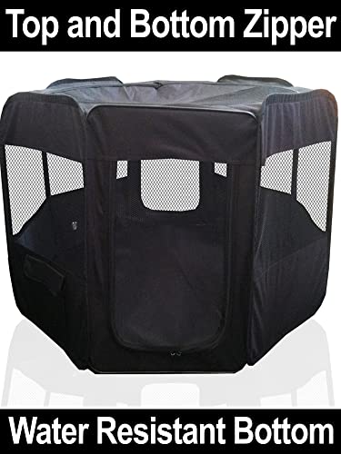 Portable Pet Playpen 45 * 45 * 22" Premium Large Size Puppy Kennel - Best for Small and Medium Size Dogs and Cats - Simple Folding Design for Easy Storage