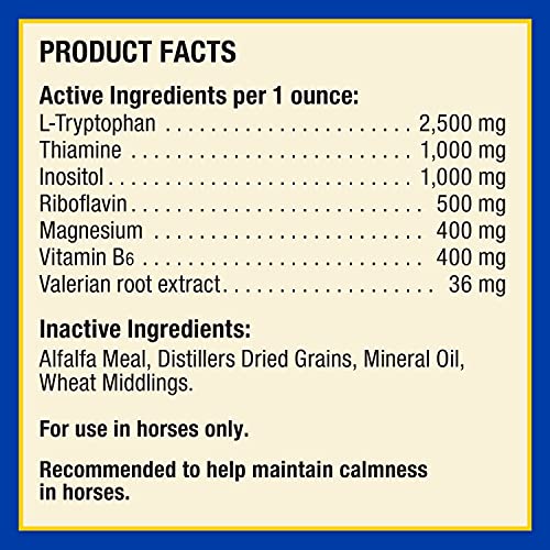 Farnam Quietex II Horse Calming Supplement Paste for Horses, Helps manage nervous behavior and keep horses calm & composed in stressful situations, 32.5 ml syringe