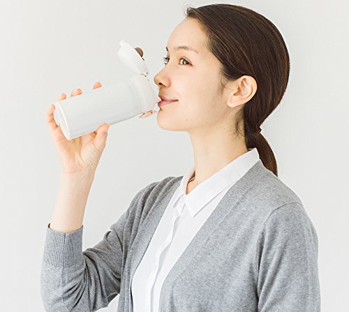 Thermos Water Bottle Vacuum Insulation Cellular Phone Mug [one-Touch Open Type] 350ml Pearl White JNL-352 PRW