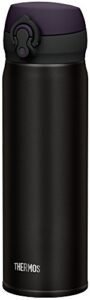 thermos stainless steel commuter bottle, vacuum insulation technology locks,0.5-l,all-black,[one-touch open type] ,jnl-502 alb